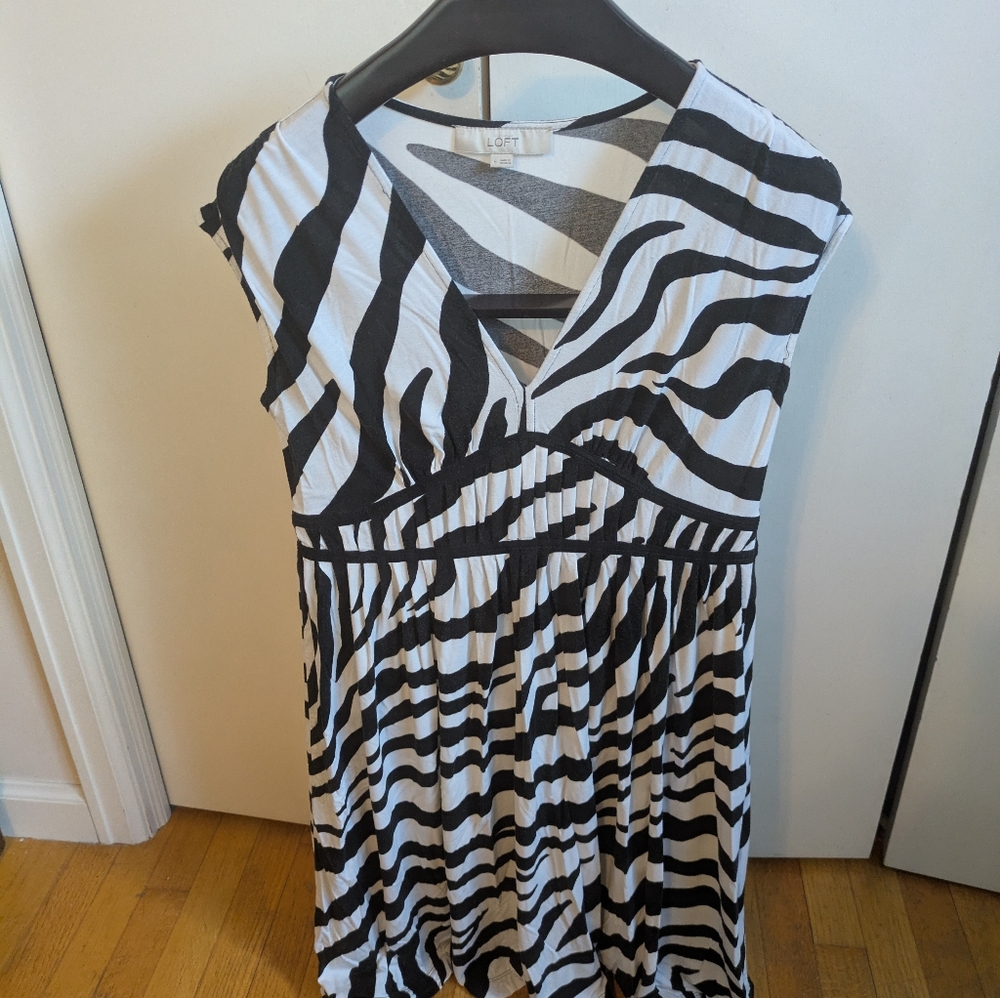 Loft Zebra Print Dress - Gem